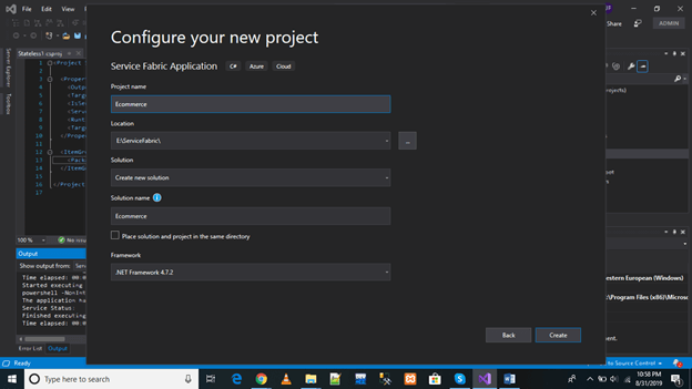 Creating Services With Azure Service Fabric